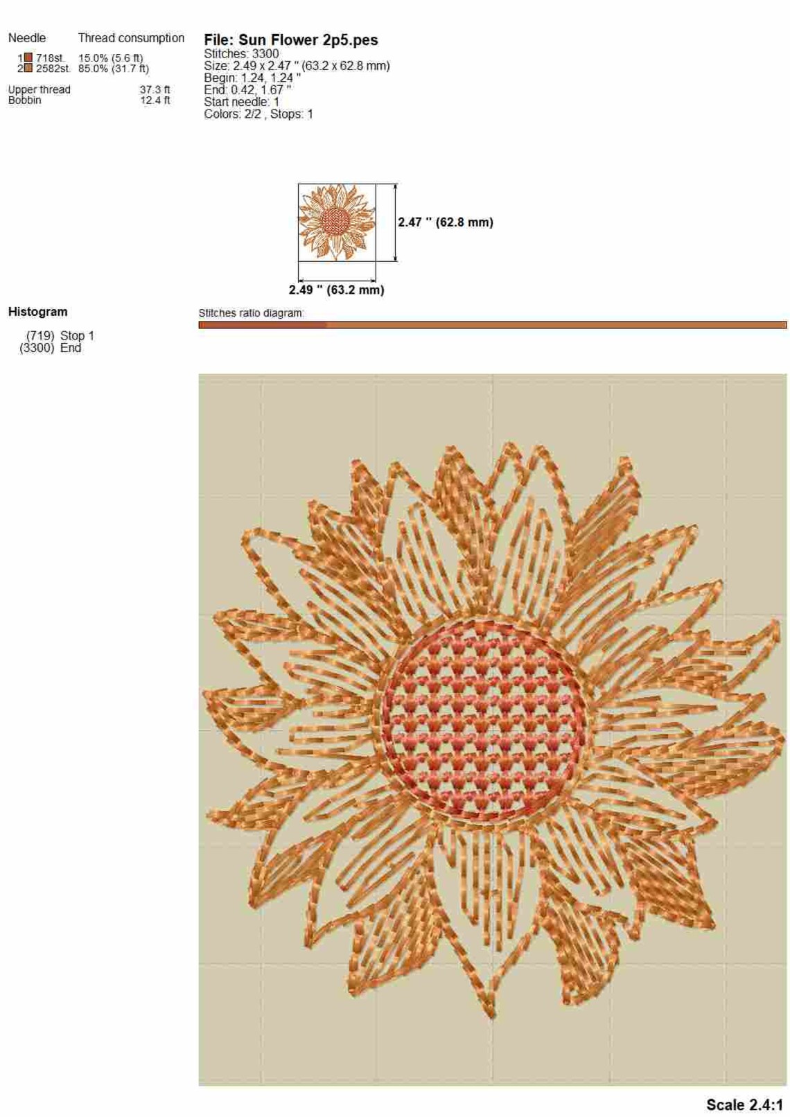 Sun Flower Machine Embroidery Designs, Summer Embroidery Patterns ...