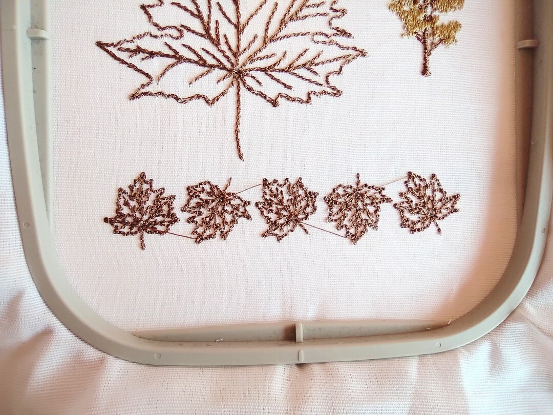 Fall Leaves Border Machine Embroidery Designs - Etsy