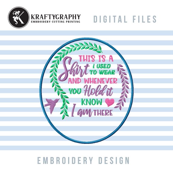 Memorial Machine Embroidery Designs Grief Embroidery | Etsy