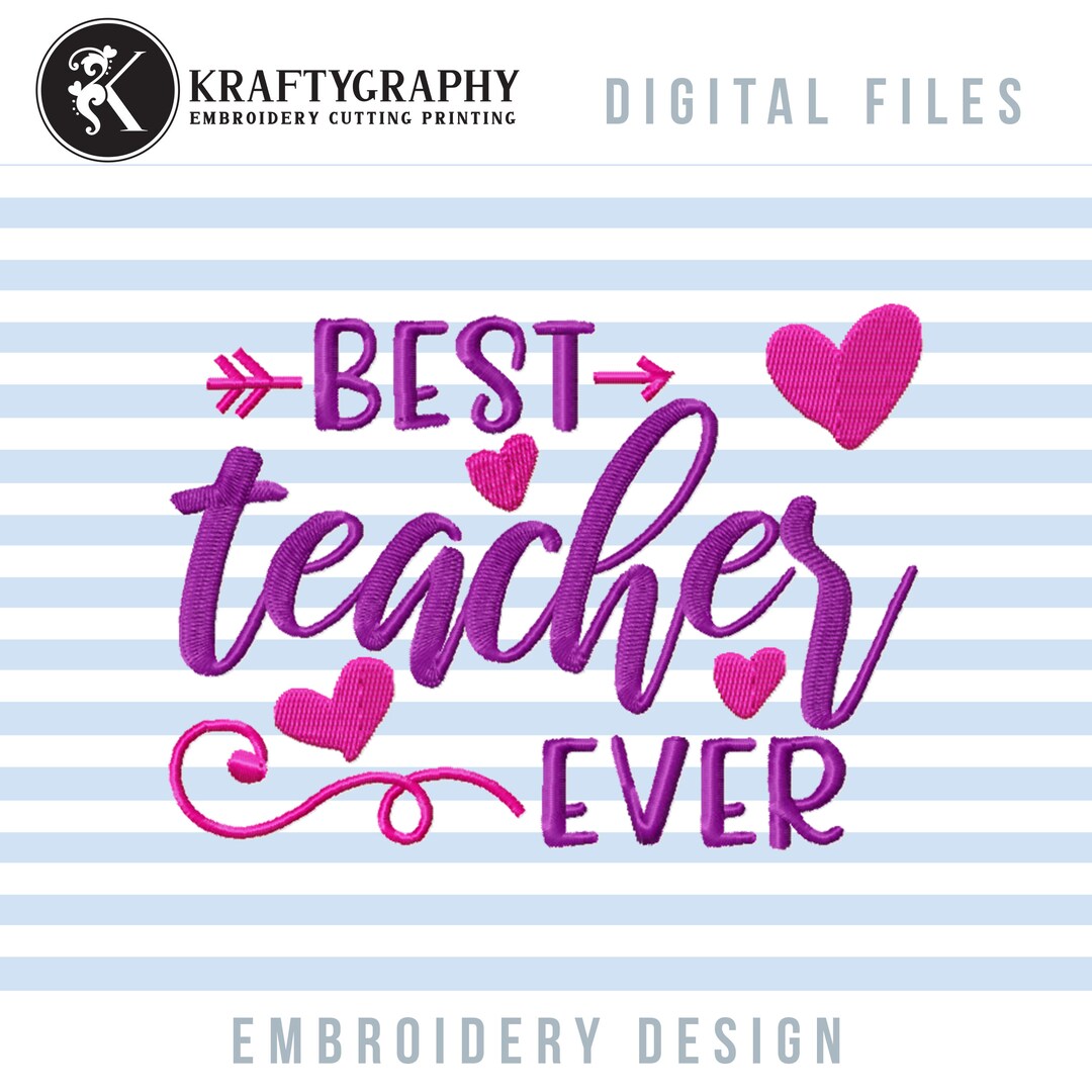 Best Teacher Machine Embroidery Designs, Teacher Appreciation ...