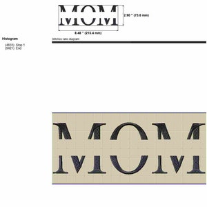 Mom Split Monogram Machine Embroidery Design: 4in - 12in - Etsy