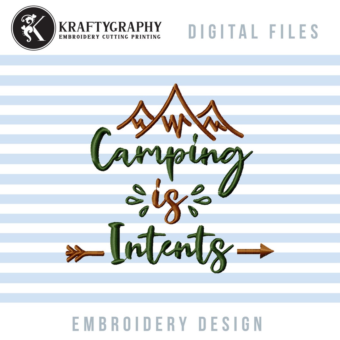 Mountain Camping Machine Embroidery Designs, Campsite Embroidery ...