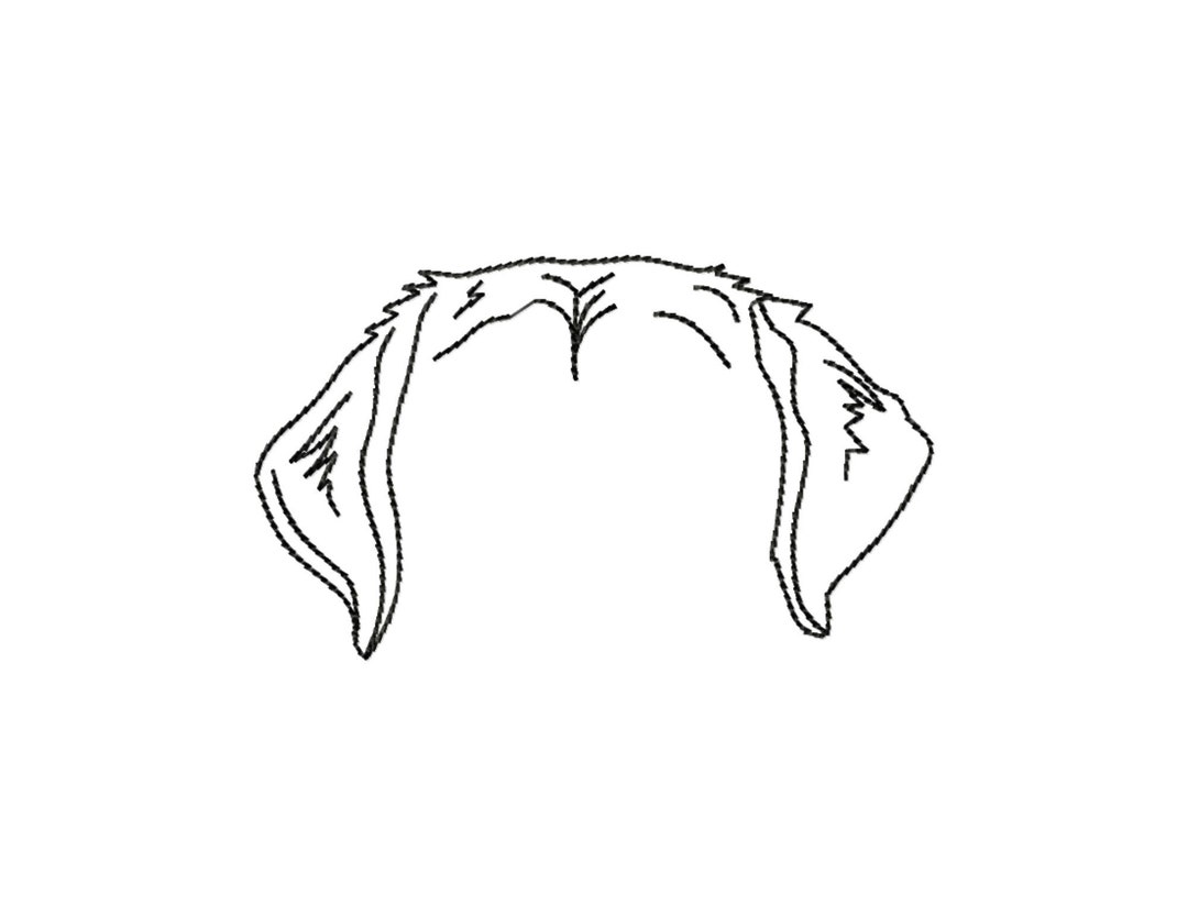 Labrador Dog Ears Outline Machine Embroidery Design - Etsy