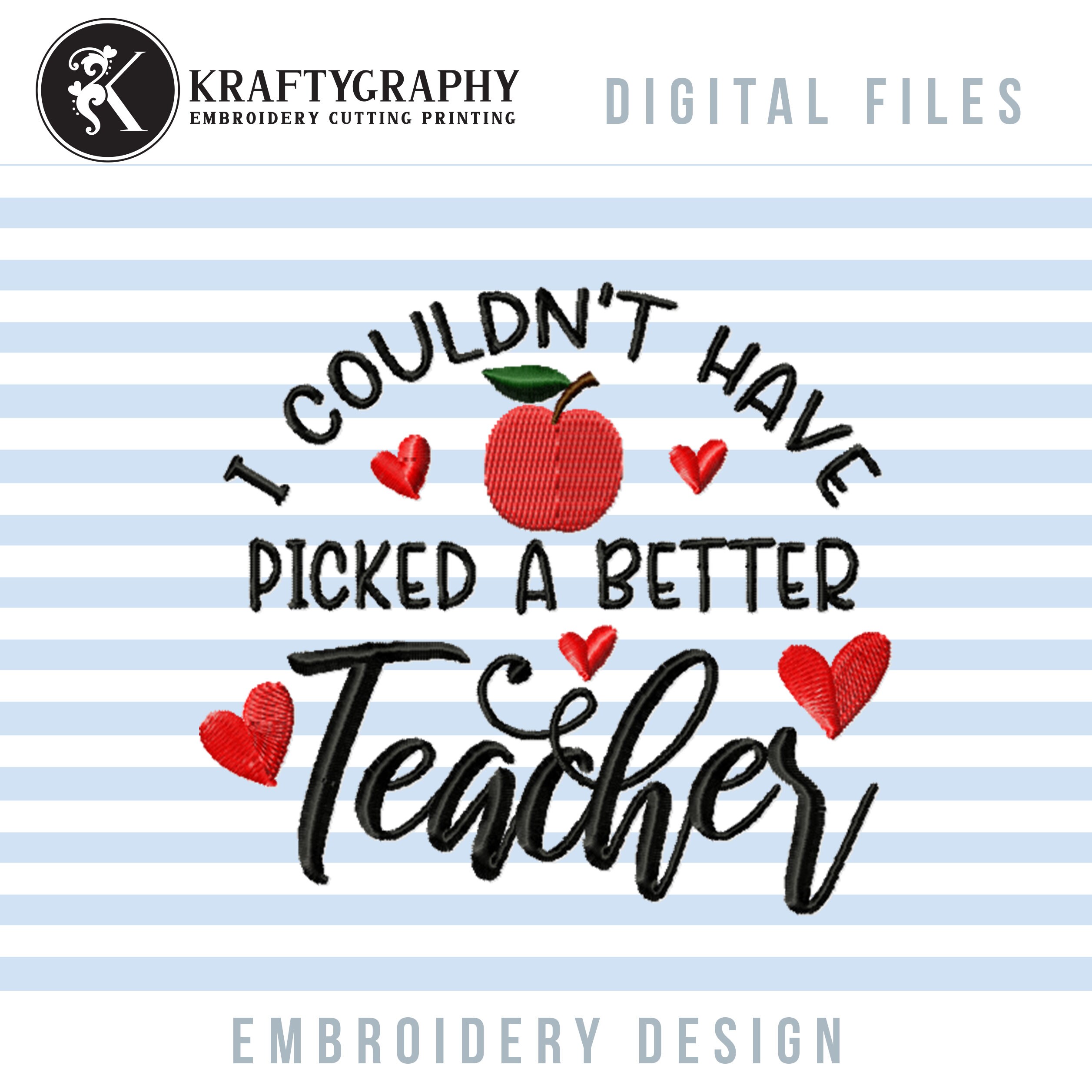 Cute Teacher Machine Embroidery Bundle Autism Teacher - Etsy