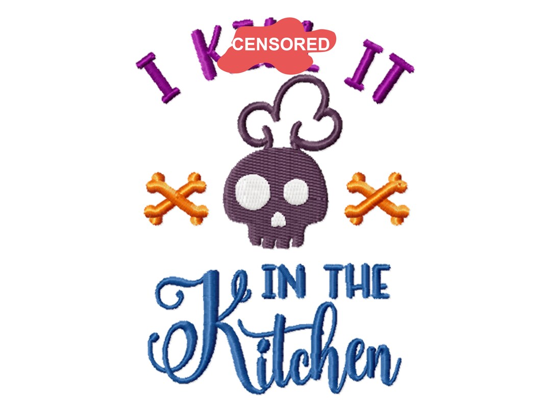 Kitchen Machine Embroidery Designs, Cooking Embroidery Patterns, Funny ...