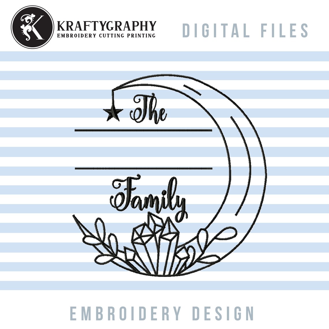 Floral Frame Machine Embroidery Design Bundle for Family Name - Etsy