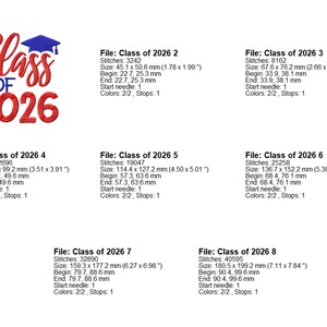 Class of 2026 Graduation Cap Machine Embroidery Design (digital Files ...