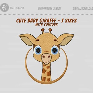 Cute Baby Giraffe Machine Embroidery Designs, Baby Girl Embroidery ...