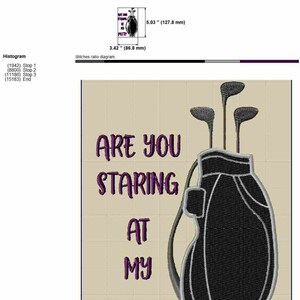 Hilarious Golf Machine Embroidery Designs, Golf Bag Embroidery Patterns ...