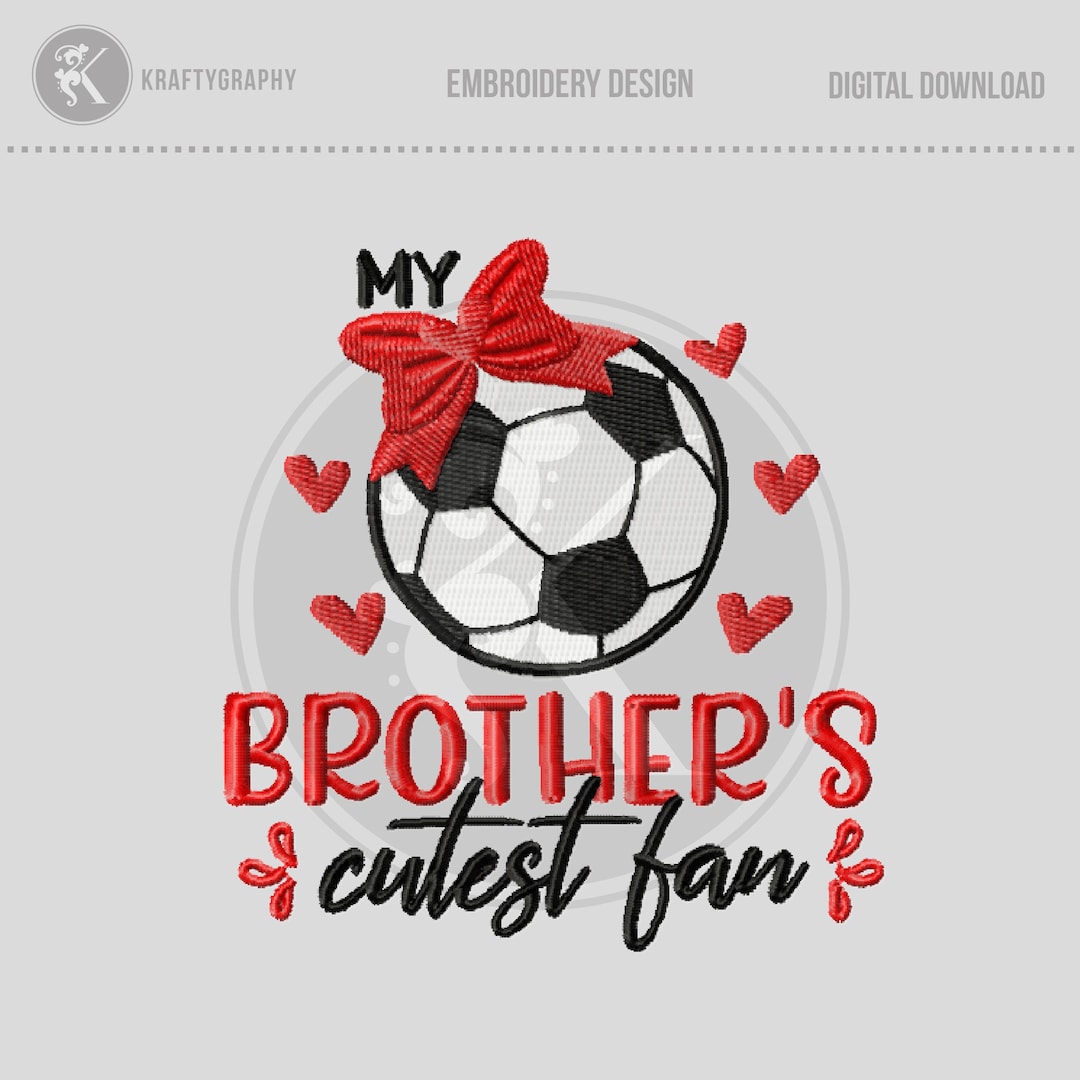 Soccer Sister Machine Embroidery Designs, Soccer Ball With Bow ...