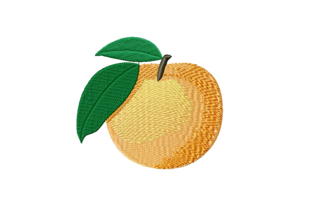 Simple Peach Machine Embroidery Design, Mini Peach Embroidery Patterns ...