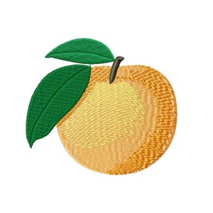 Simple Peach Machine Embroidery Design, Mini Peach Embroidery Patterns ...