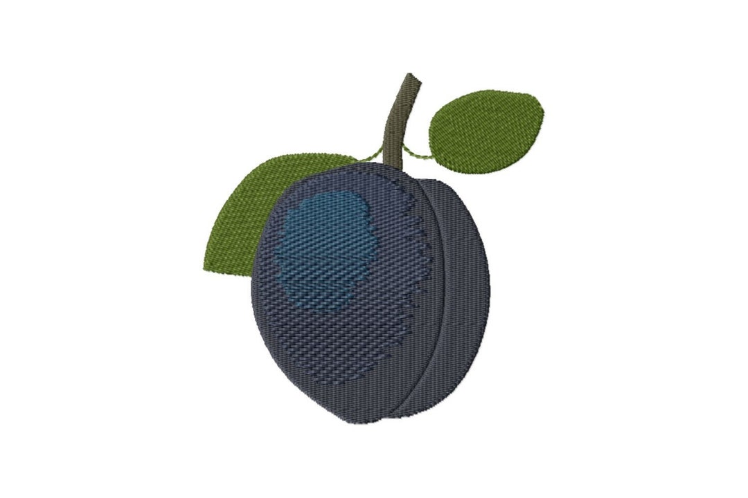 Simple Plum Machine Embroidery Design, Mini Prune Embroidery Patterns 9 ...