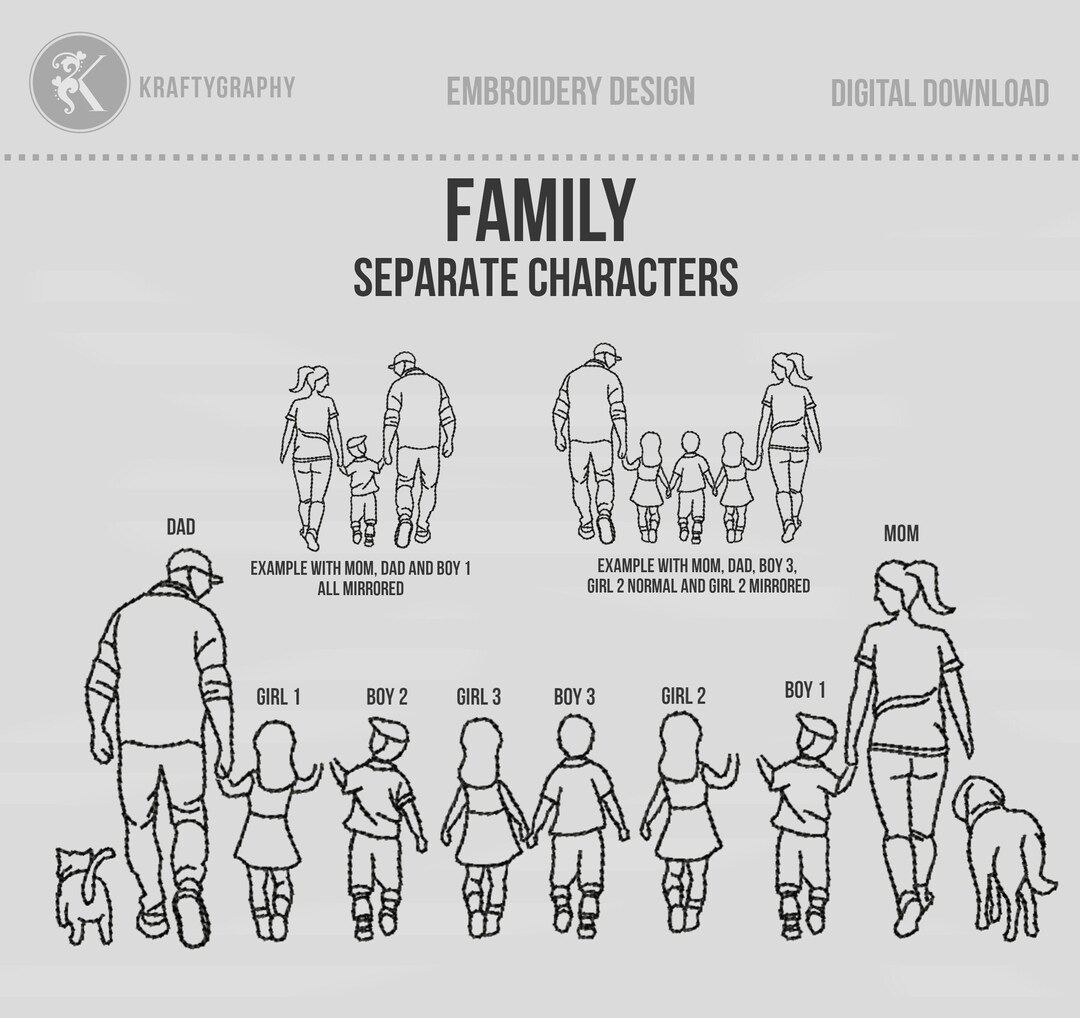 Family Machine Embroidery Designs for Custom Personalized - Etsy Australia