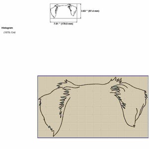 Australian Shepherd Dog Ears Machine Embroidery Design: Outline ...