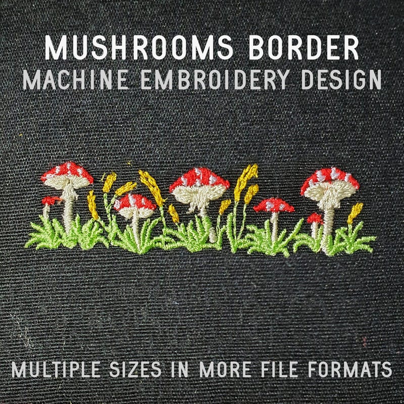 Pes File for Embroidery Mushroom - Etsy