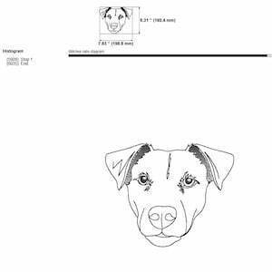 Jack Russel Dog Face Machine Embroidery Design Outline, Dog Sketch ...