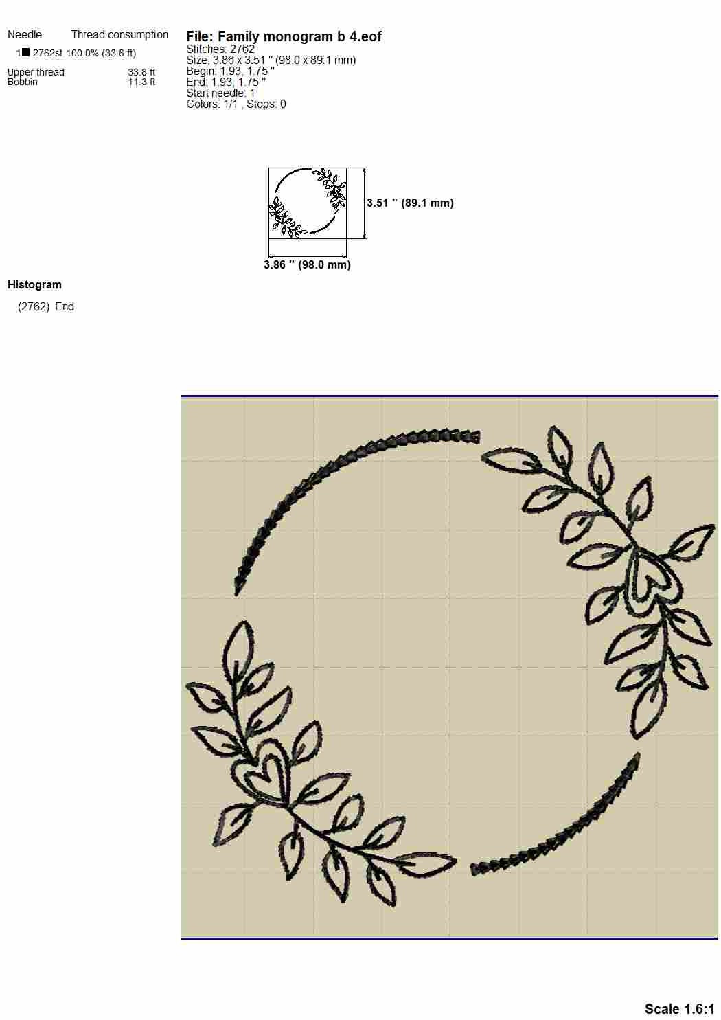 Floral Circle Frame Machine Embroidery Designs Botanical | Etsy