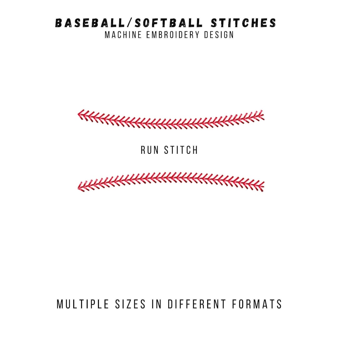 Baseball Stitches Machine Embroidery Design, Softball Thread Pattern ...