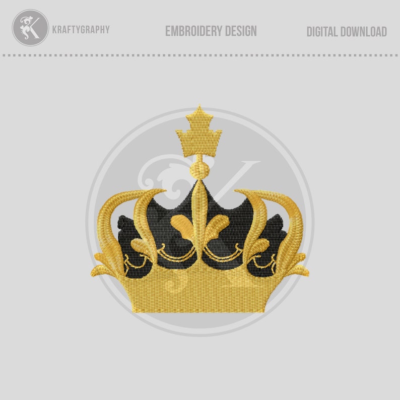 Royal Crown Machine Embroidery Designs King Crown Embroidery - Etsy