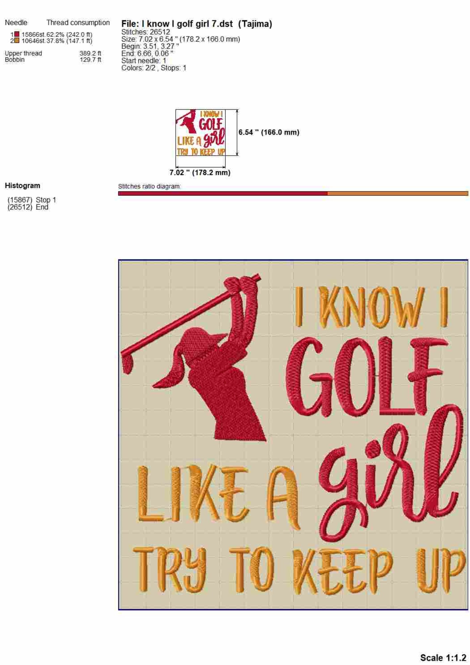 Funny Golf Machine Embroidery Designs for Women Golf Bag - Etsy