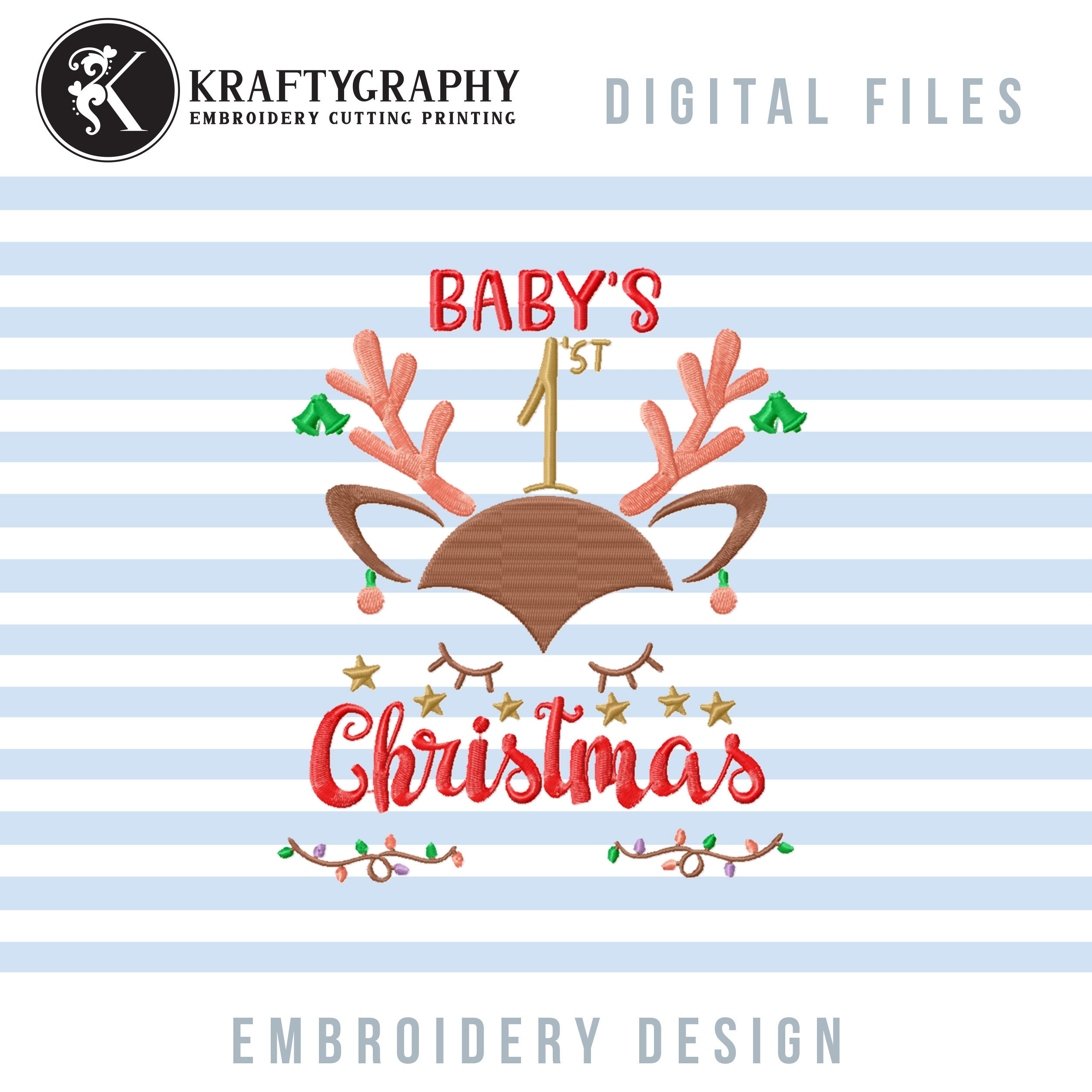 First Christmas Embroidery Designs Bundle 1st Christmas | Etsy