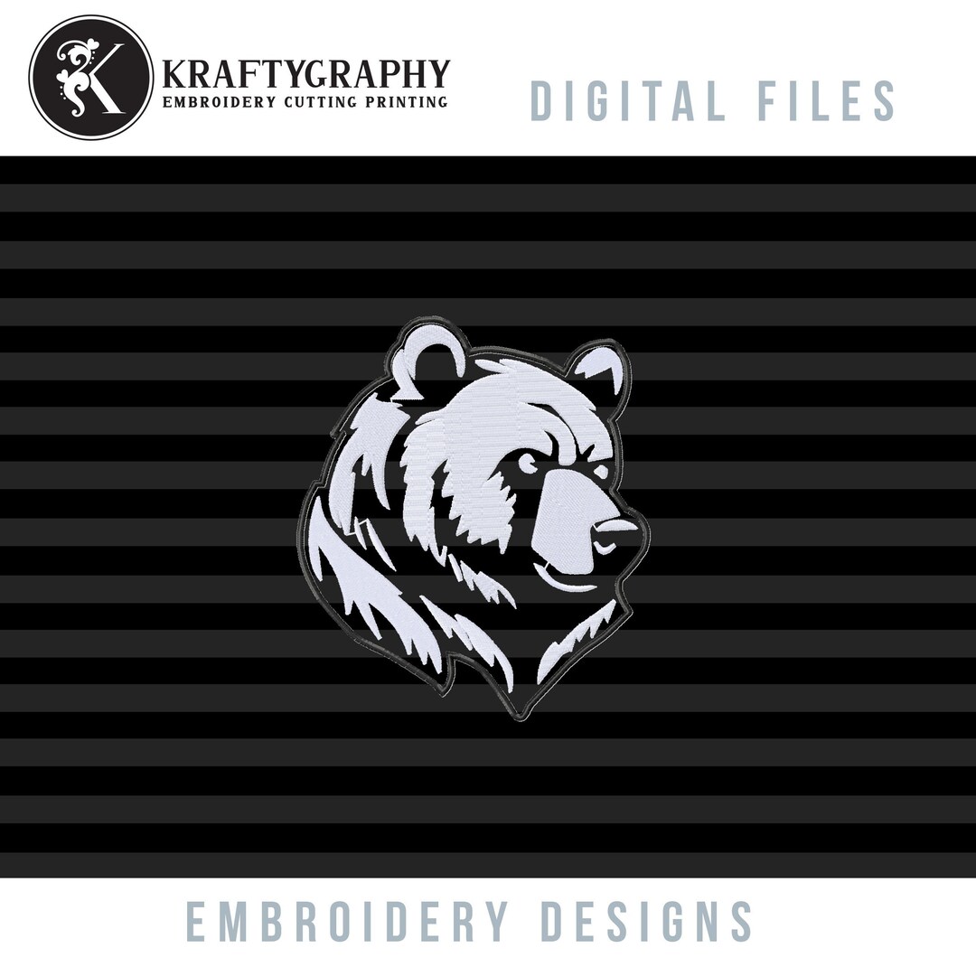 Bear Machine Embroidery Design, Forest Animals Embroidery Patterns ...
