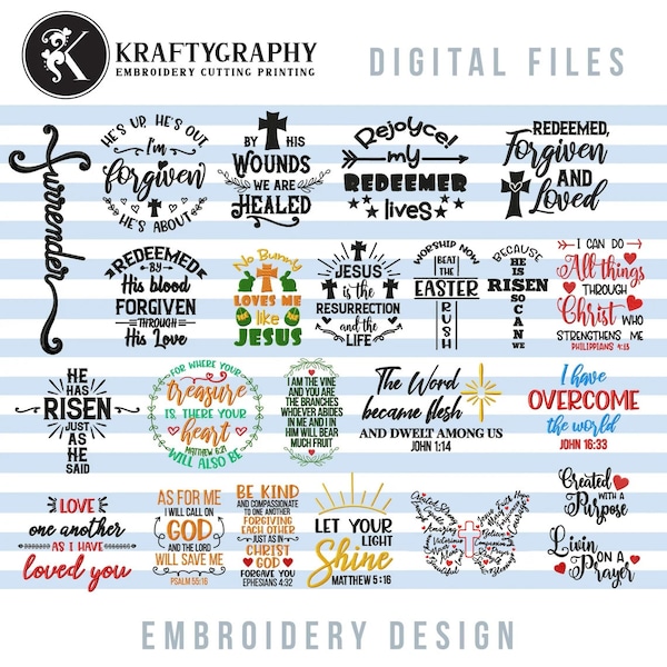 Bible Verse Embroidery - Etsy