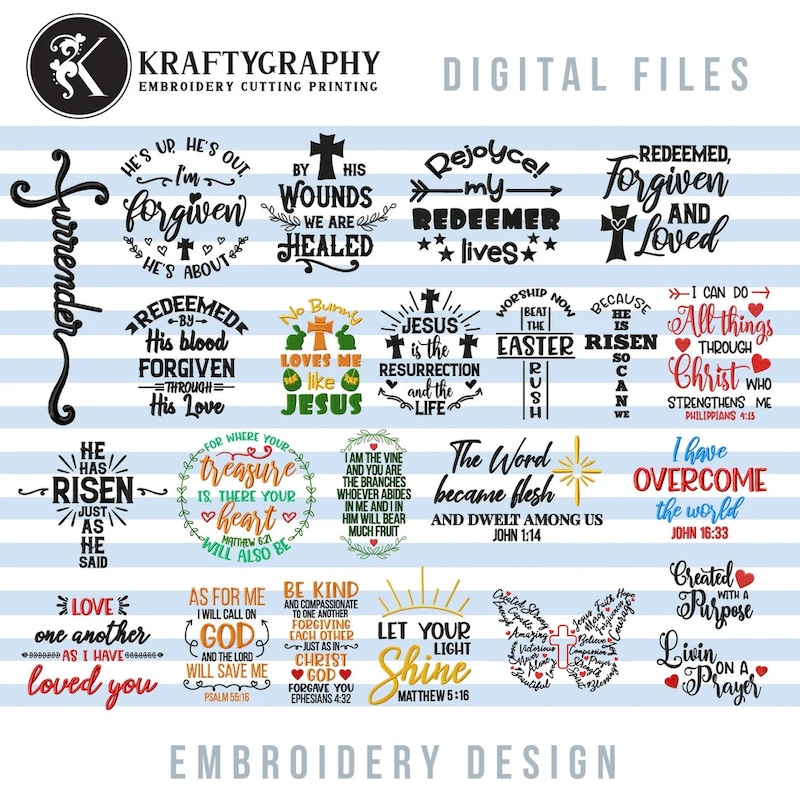 Bible Verse Embroidery - Etsy