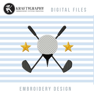 Golf Machine Embroidery Design Bundle - Etsy
