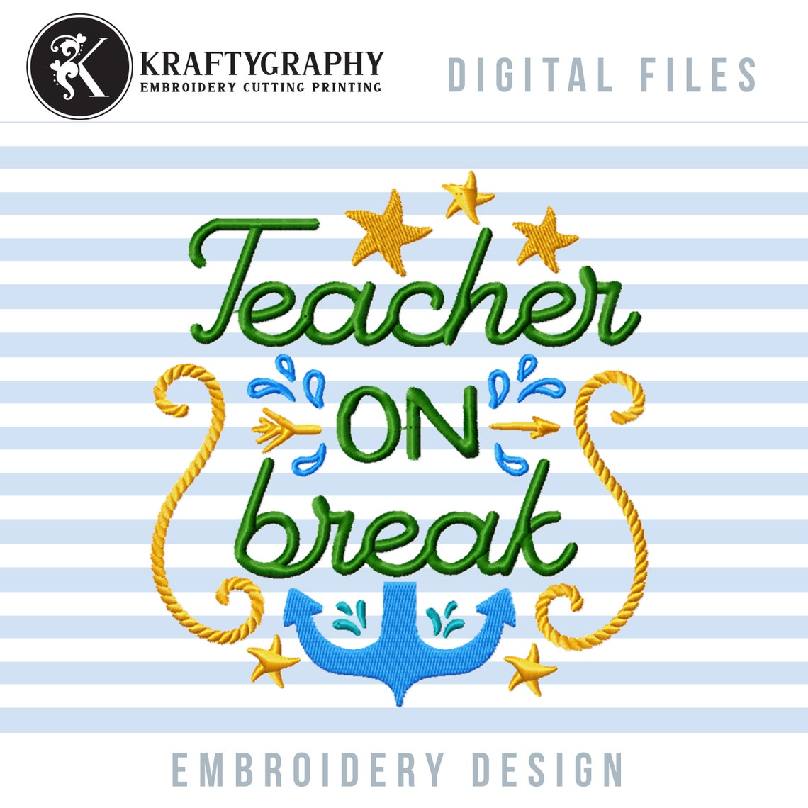 Teacher End of School Machine Embroidery Designs Bundle - Etsy