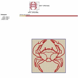 Crab Applique Embroidery Design Files for Machine in 3 Sizes - Etsy