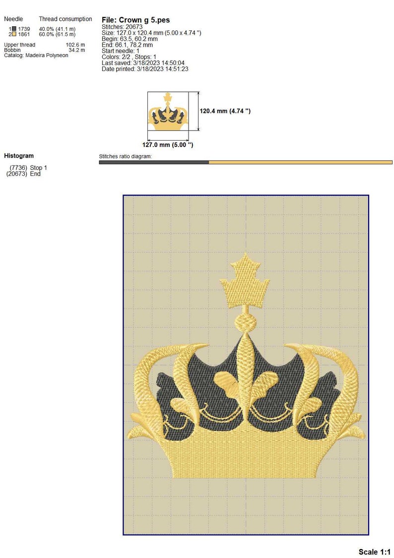Royal Crown Machine Embroidery Designs King Crown Embroidery - Etsy