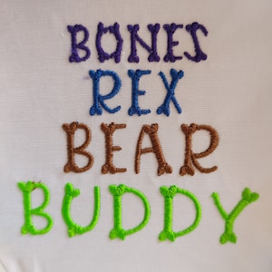 Bones Alphabet Machine Embroidery Font, 7 Sizes, Multiple Formats, Bx ...