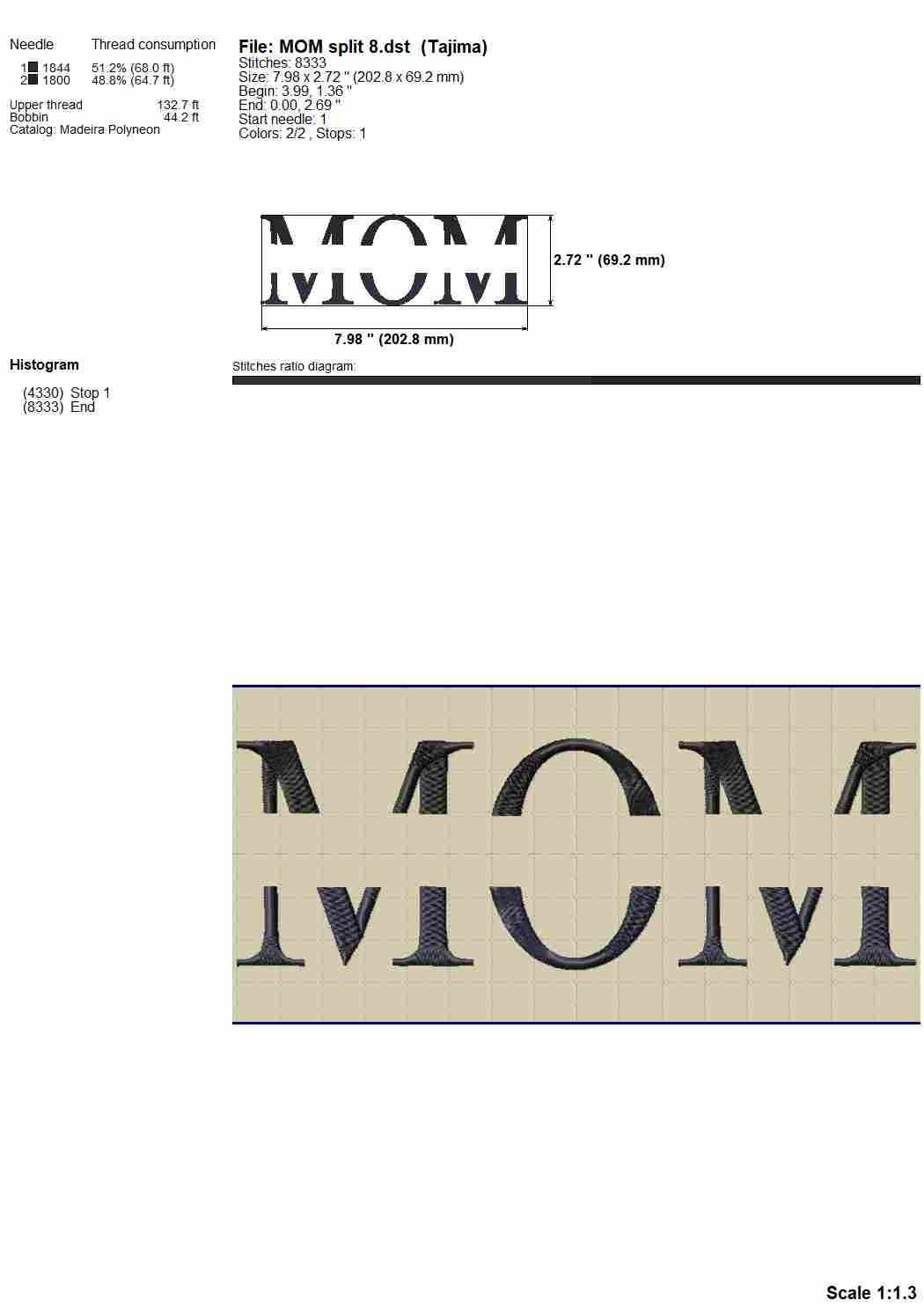 Mom Split Monogram Machine Embroidery Design: 4in - 12in - Etsy
