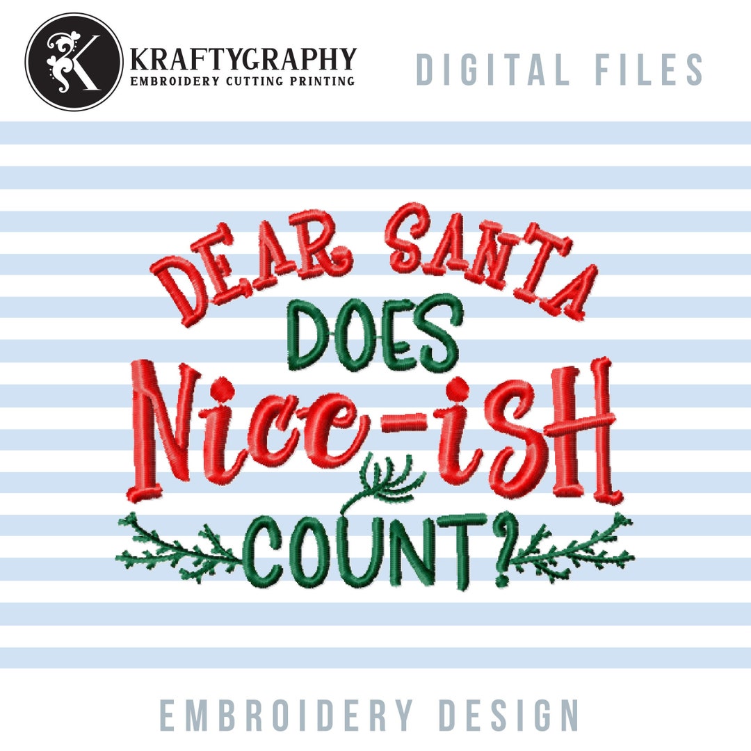 Snarky Christmas Saying Embroidery Design: Adult Humor Pattern (machine ...