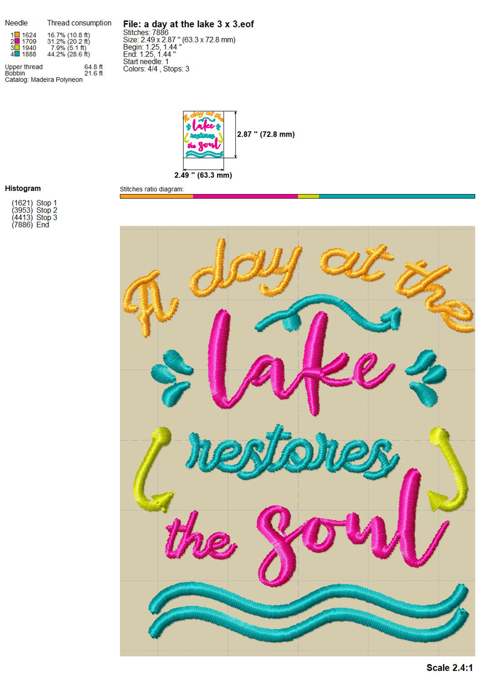 Lake Machine Embroidery Designs Lake House Embroidery | Etsy