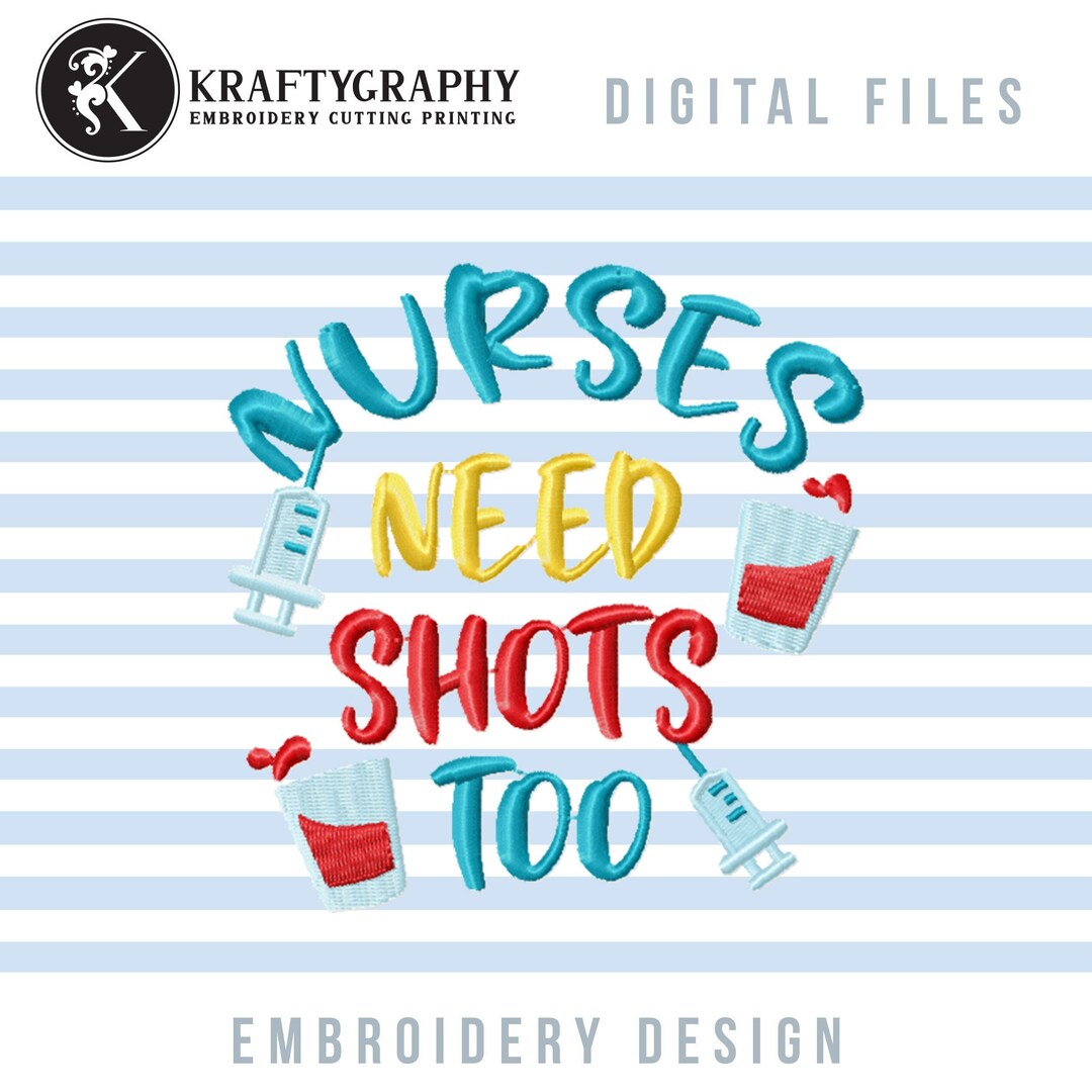 Funny Nurse Saying Machine Embroidery Design in Multiple Sizes - Etsy