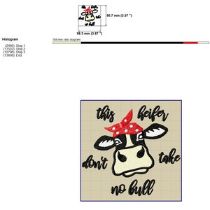 Cow Face With Bandana Embroidery Patterns, Heifer Embroidery Designs ...