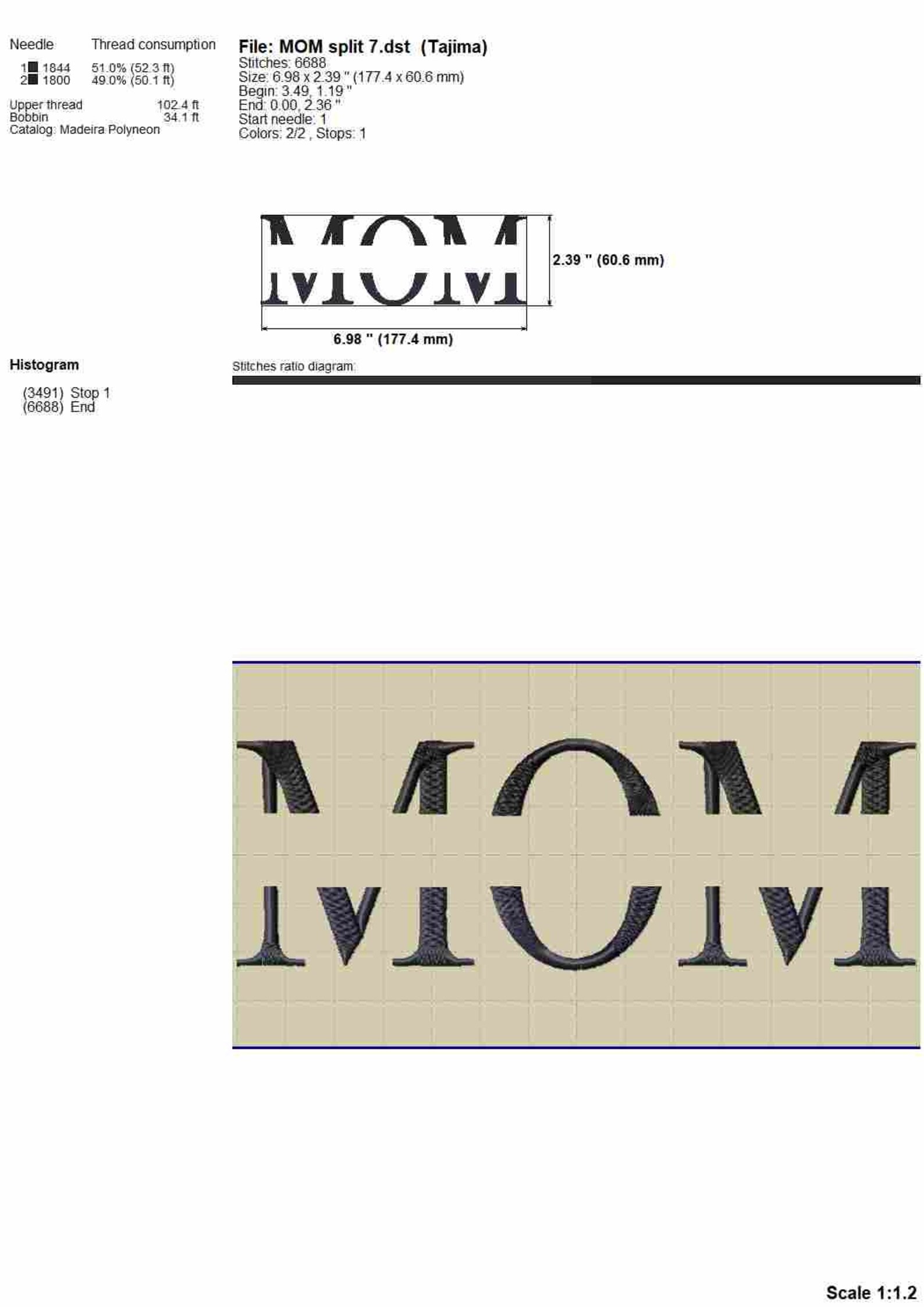Mom Split Monogram Machine Embroidery Design: 4in - 12in - Etsy