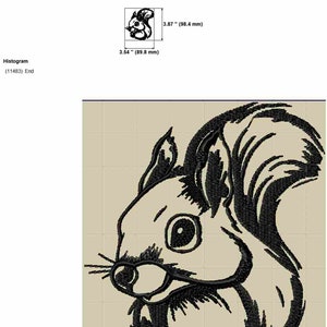 Cute Squirell Machine Embroidery Designs, Squeril Drawing Embroidery ...