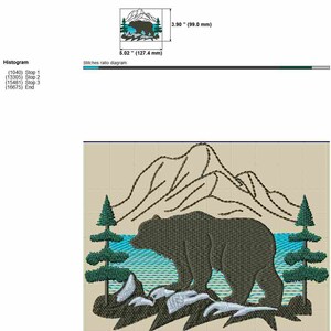 Mountain Bear Machine Embroidery Designs, Bear on Mountain Embroidery ...