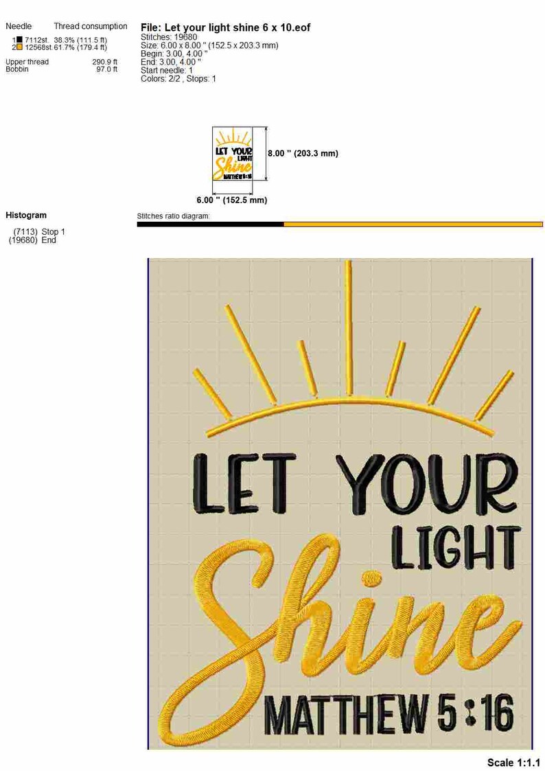 Religious Machine Embroidery Designs Matthew Bible Verses | Etsy