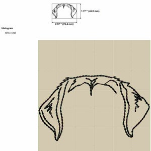 Labrador Dog Ears Outline Machine Embroidery Design - Etsy