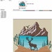 Deer Lake and Mountain Scene Machine Embroidery Designs, 3 Sizes, Deer ...