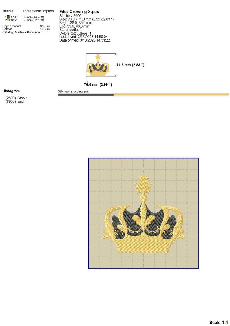 Royal Crown Machine Embroidery Designs King Crown Embroidery - Etsy