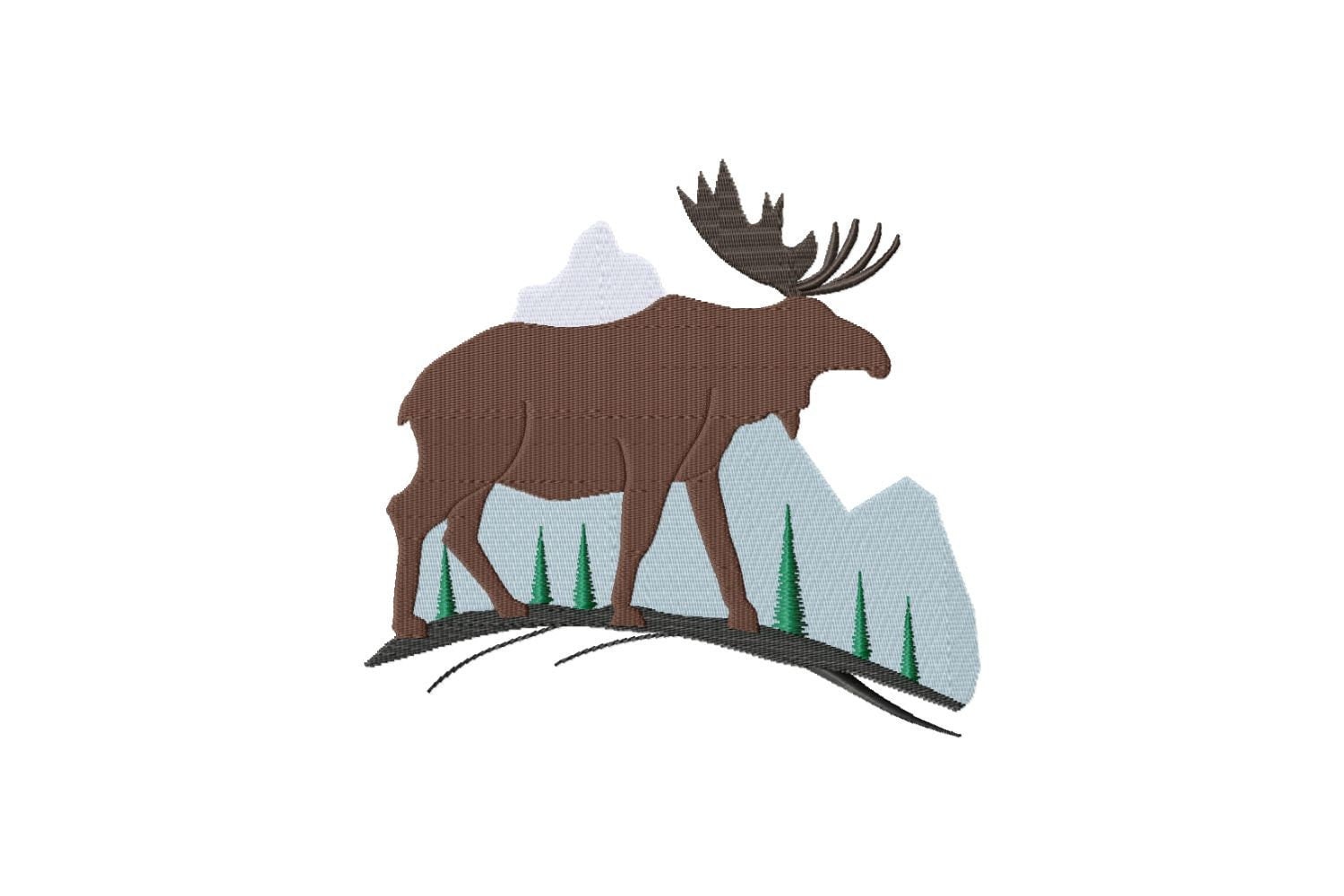 Moose Embroidery Pattern