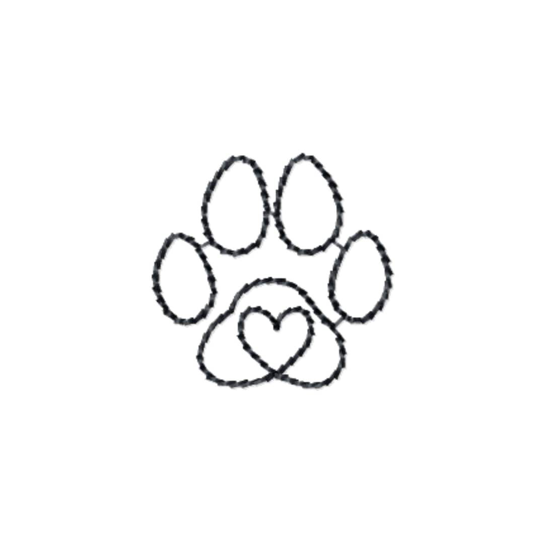 Simple Dog Paw Machine Embroidery Files, Multiple Sizes, Pet Paw With ...