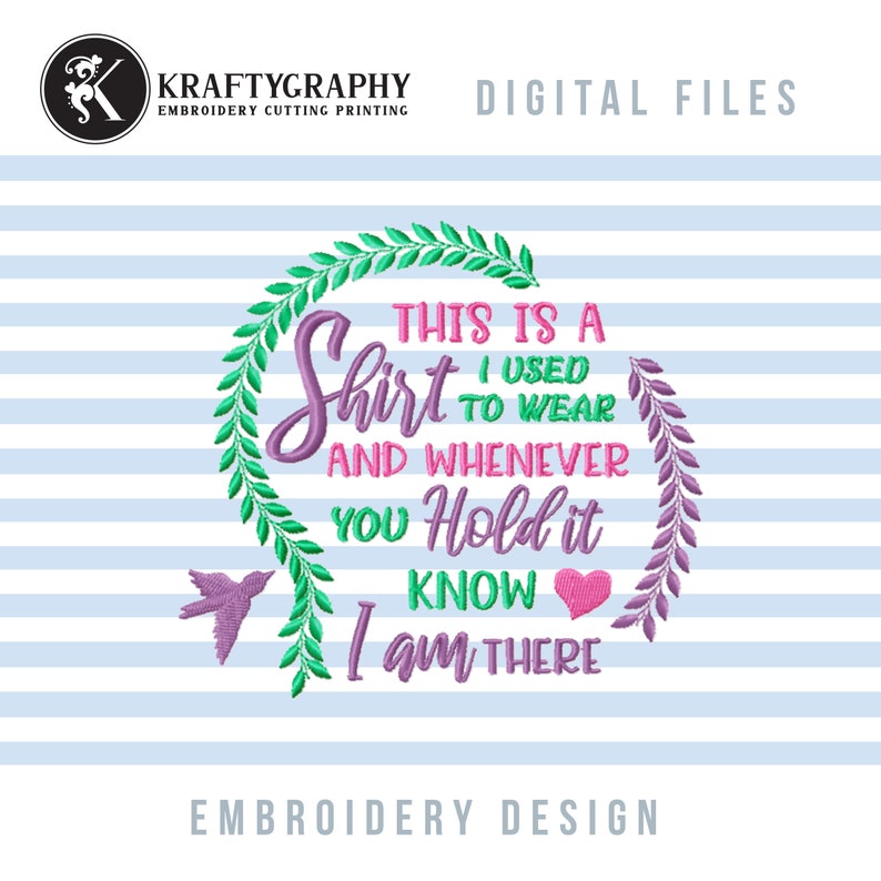 Memorial Machine Embroidery Designs Grief Embroidery | Etsy