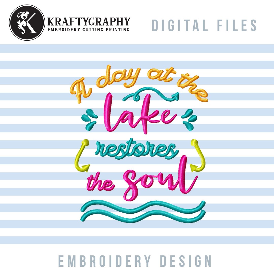 Lake Machine Embroidery Designs Lake House Embroidery - Etsy